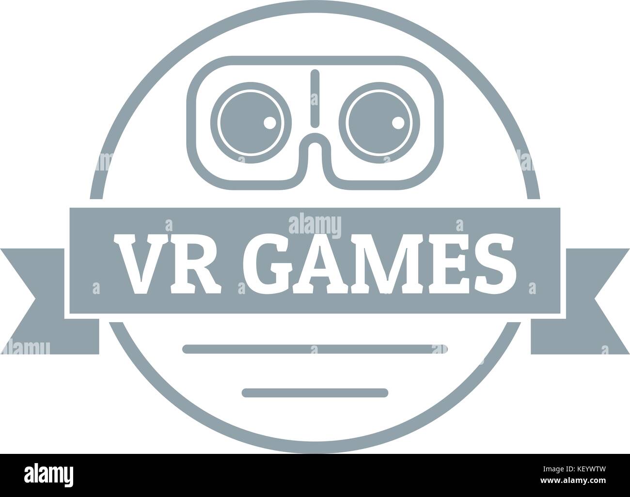 Vr gamer logo, simple gray style Stock Vector Image & Art - Alamy