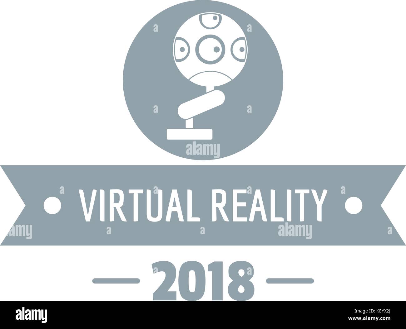 Vr reality logo, simple gray style Stock Vector Image & Art - Alamy