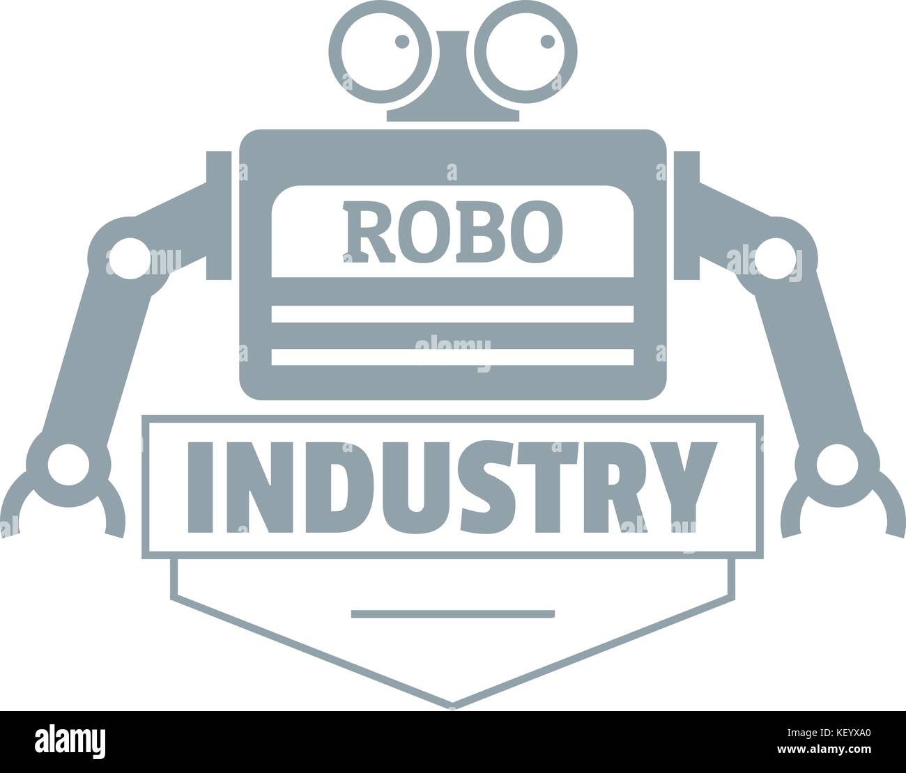 Robot logo, simple gray style Stock Vector Image & Art - Alamy