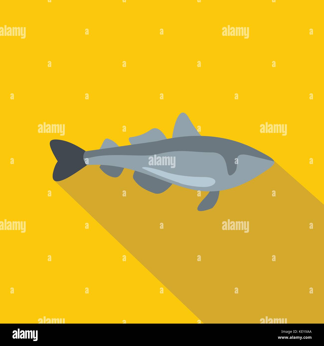Sea fish icon, flat style Stock Vector Image & Art - Alamy