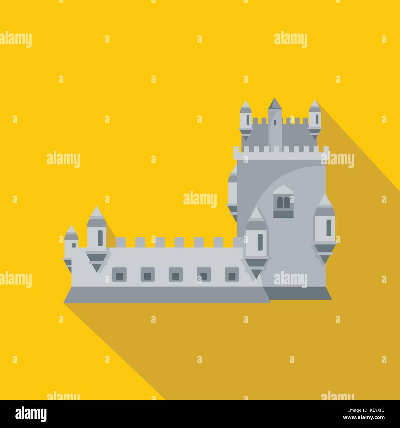 History castle icon, flat style Stock Vector Image & Art - Alamy