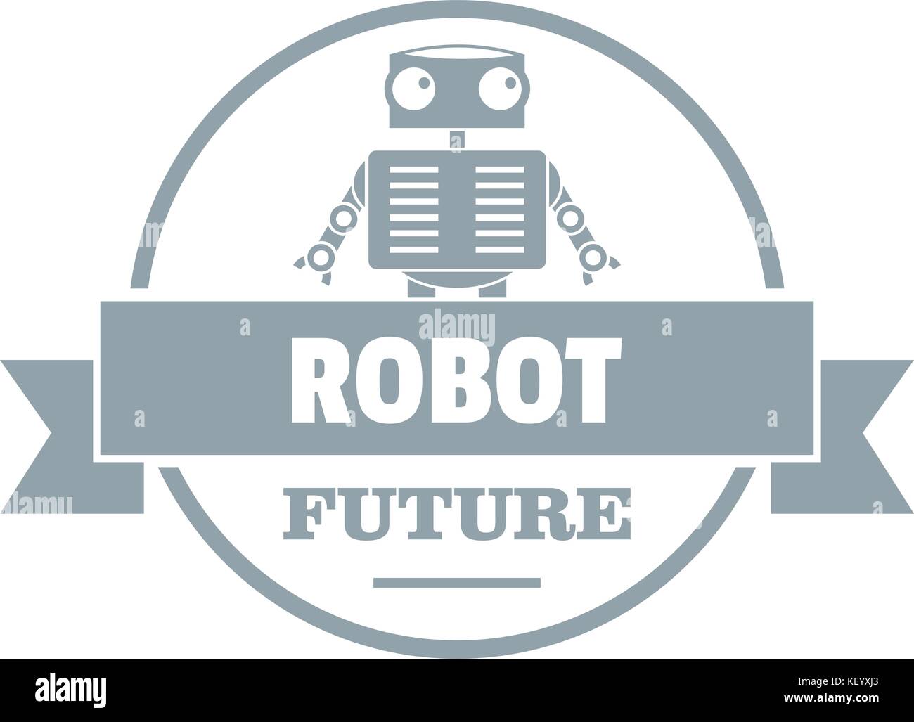 Robot tech logo, simple gray style Stock Vector Image & Art - Alamy