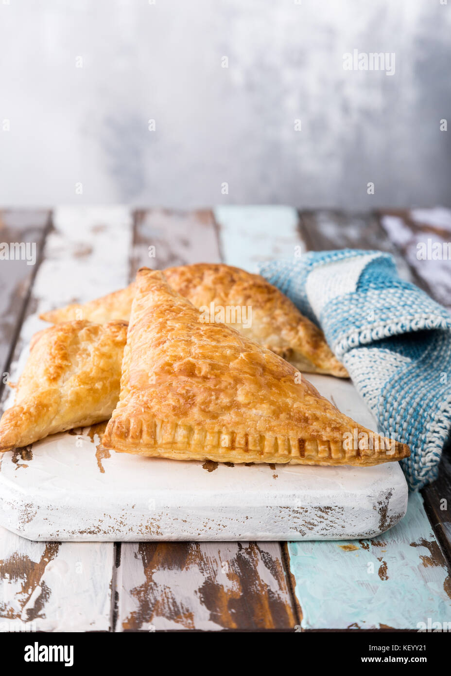 Puff pastry triangles Stock Photo - Alamy