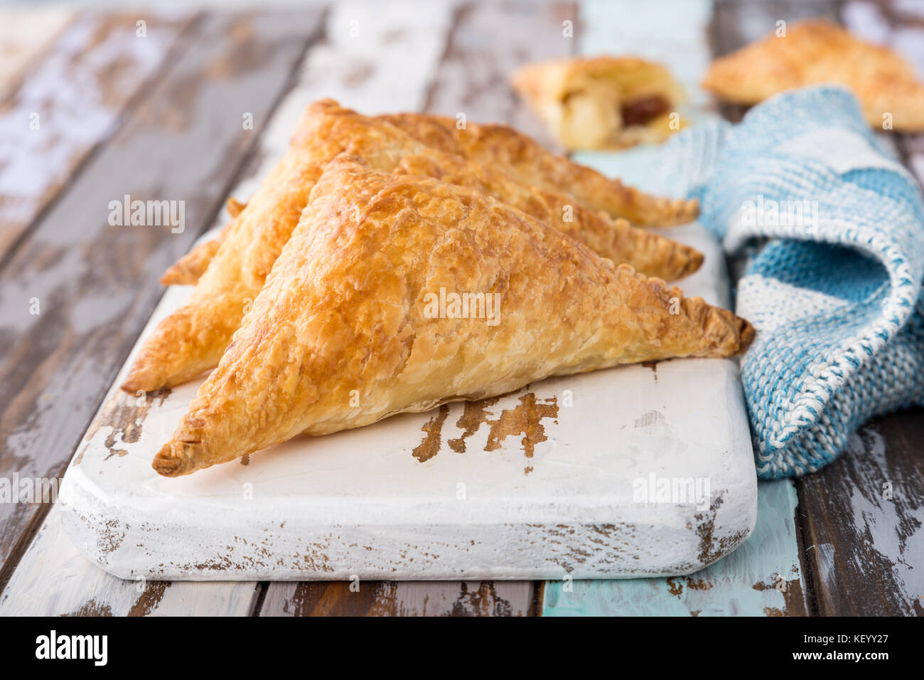 Puff pastry triangles Stock Photo - Alamy