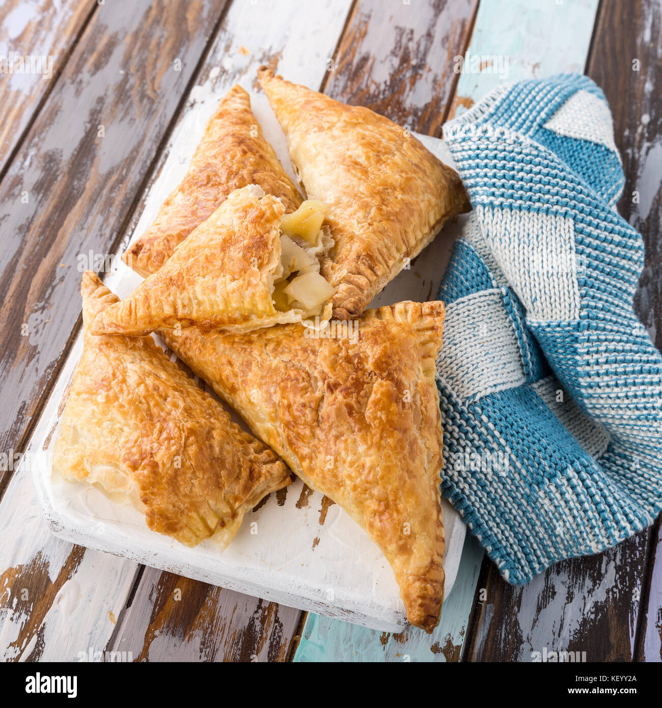 Puff pastry triangles Stock Photo - Alamy