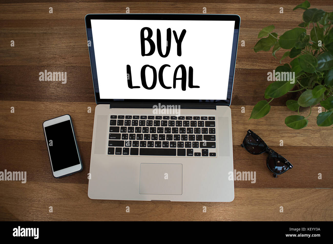 Buy Local Fresh produce on sale at the local farmers market Stock Photo ...