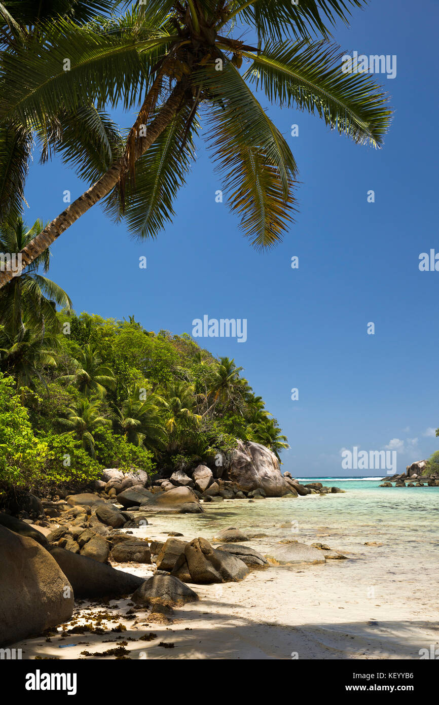 The Seychelles, Mahe, Anse Royale, Ile Souris, beach, at low tide Stock ...