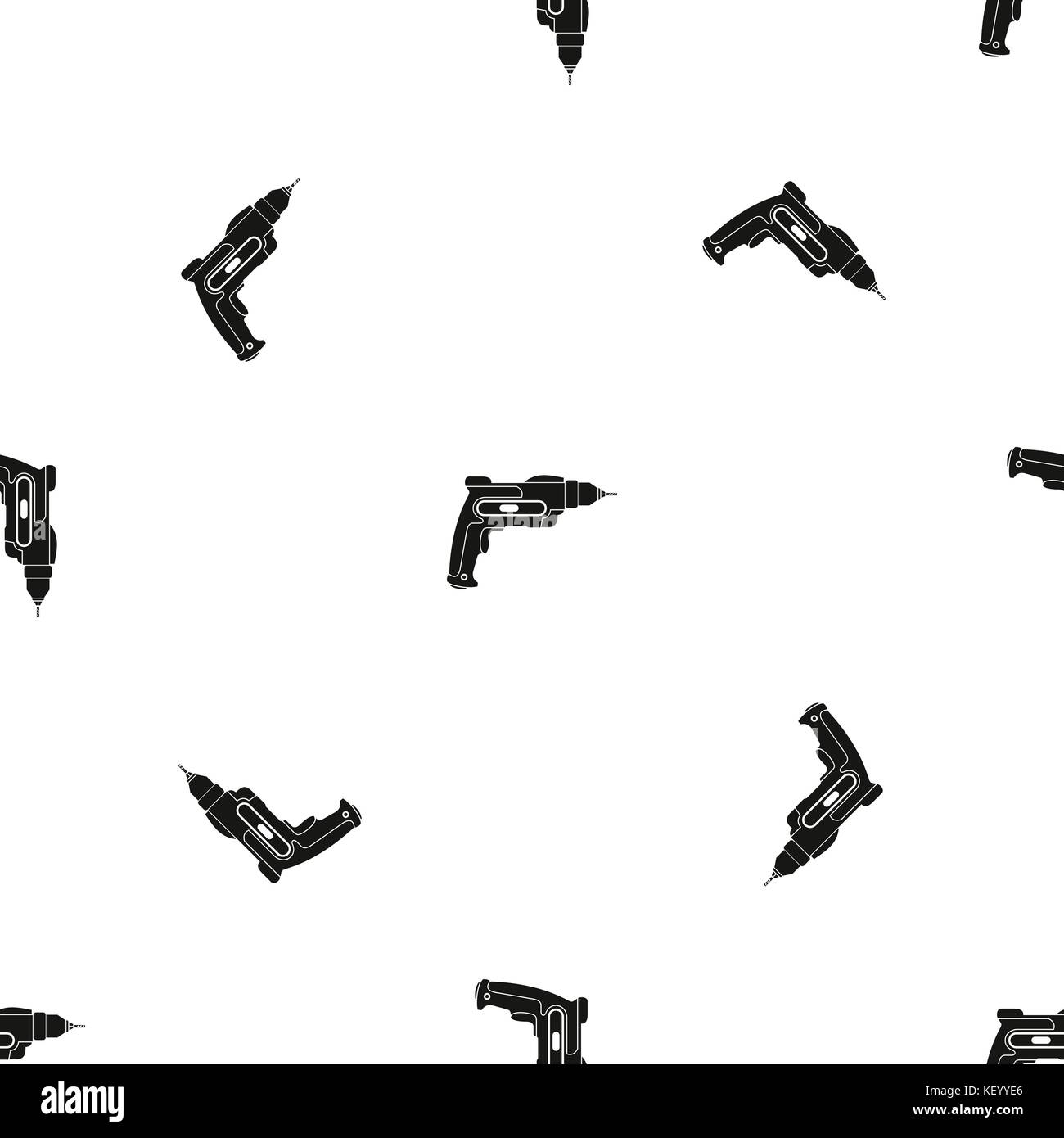Hand drill pattern seamless black Stock Vector Image & Art - Alamy