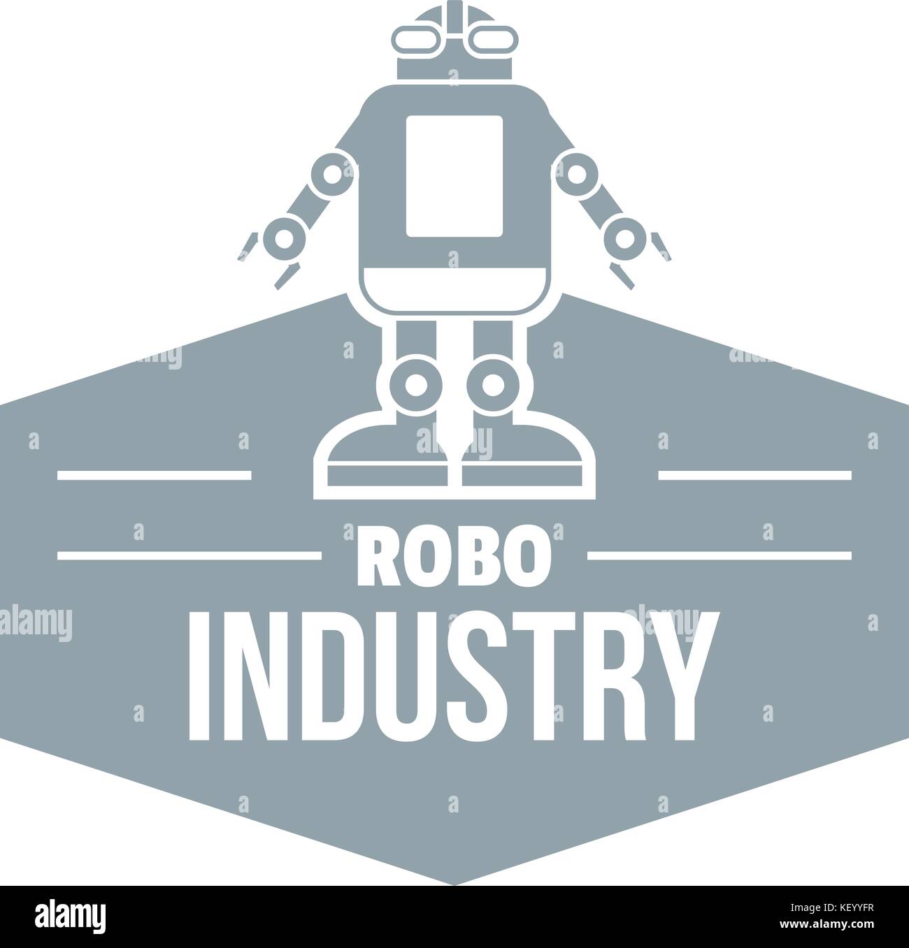 Robotic cyborg logo, simple gray style Stock Vector Image & Art - Alamy