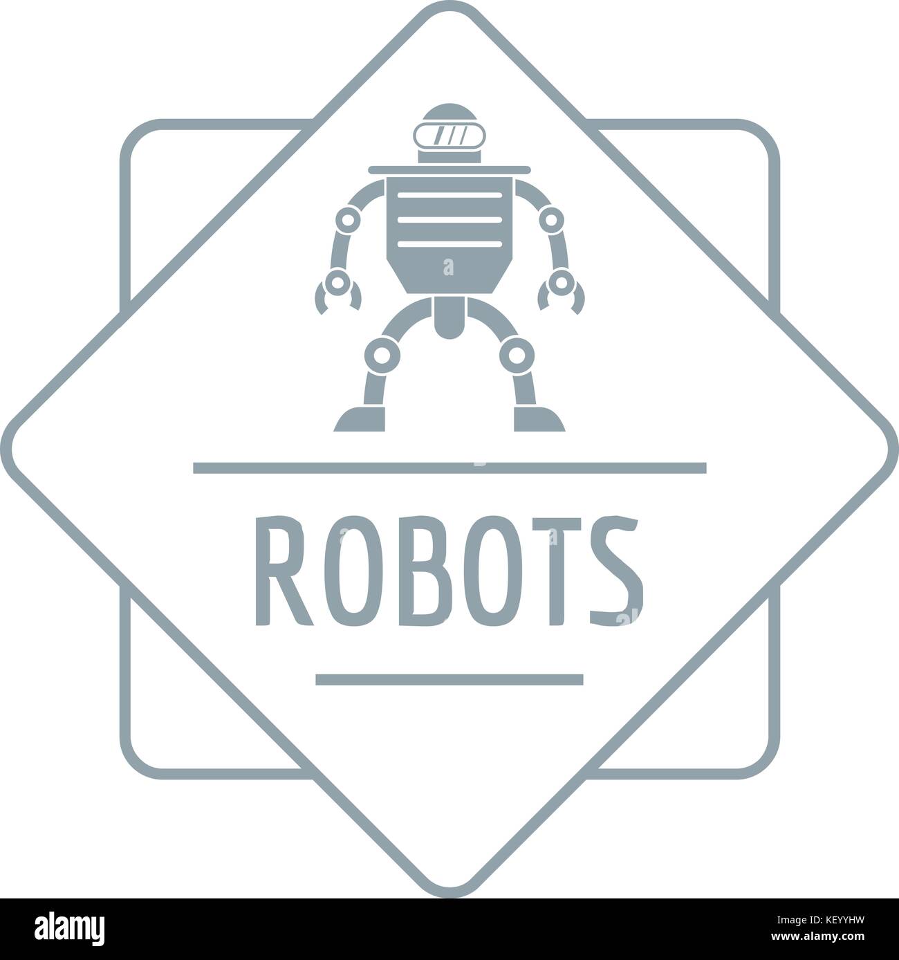 Robot technology logo, simple gray style Stock Vector Image & Art - Alamy