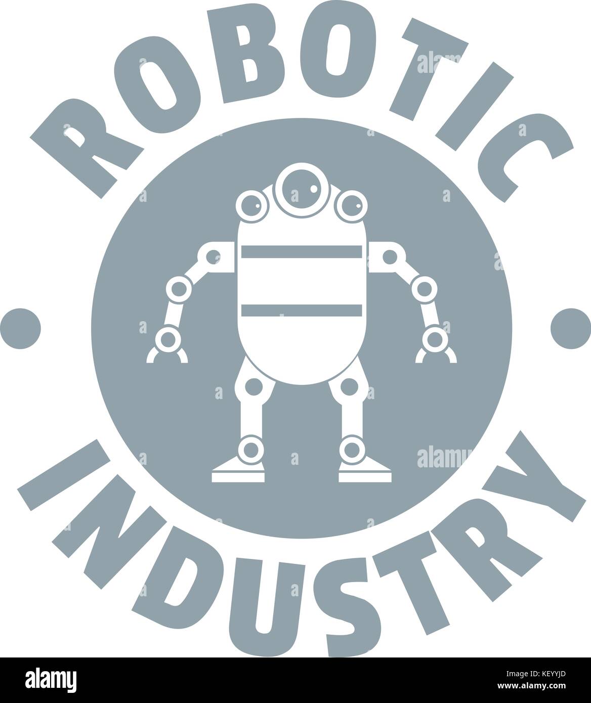 Robot machine logo, simple gray style Stock Vector Image & Art - Alamy