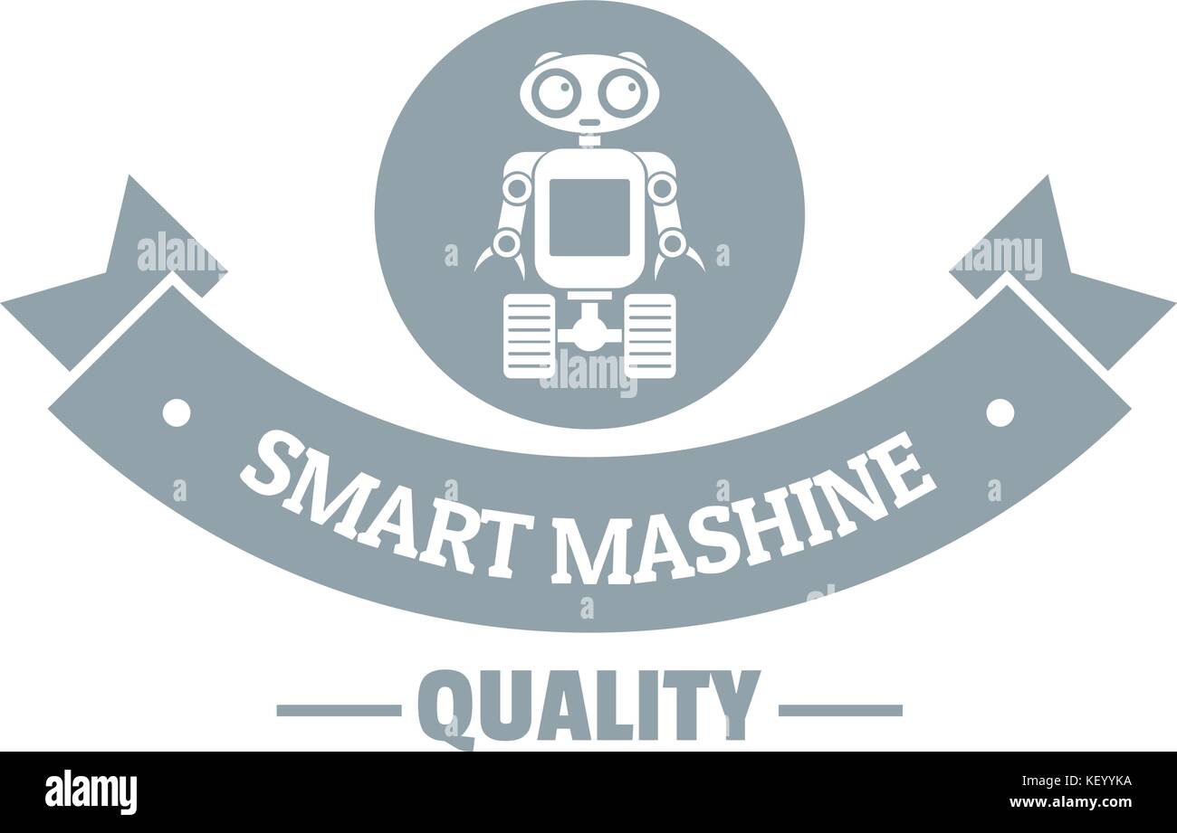 Robot smart logo, simple gray style Stock Vector Image & Art - Alamy