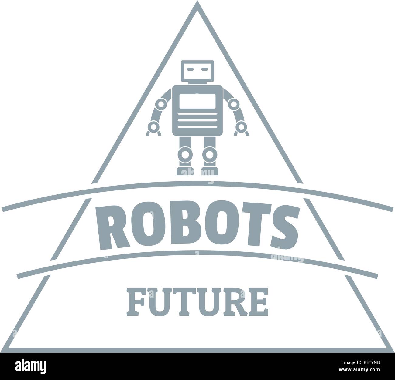 Robot future logo, simple gray style Stock Vector Image & Art - Alamy