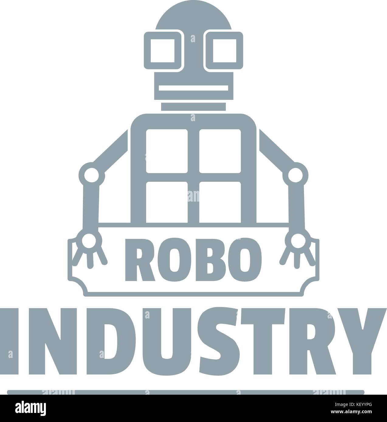 Robot futuristic logo, simple gray style Stock Vector Image & Art - Alamy