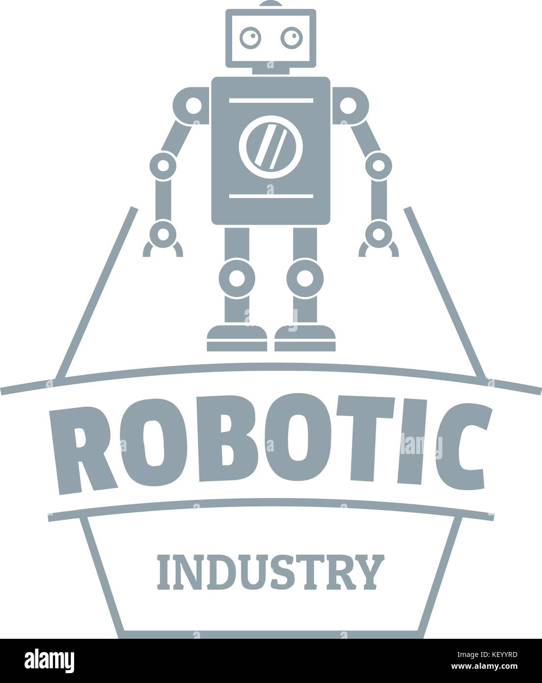 Robot future logo, simple gray style Stock Vector Image & Art - Alamy