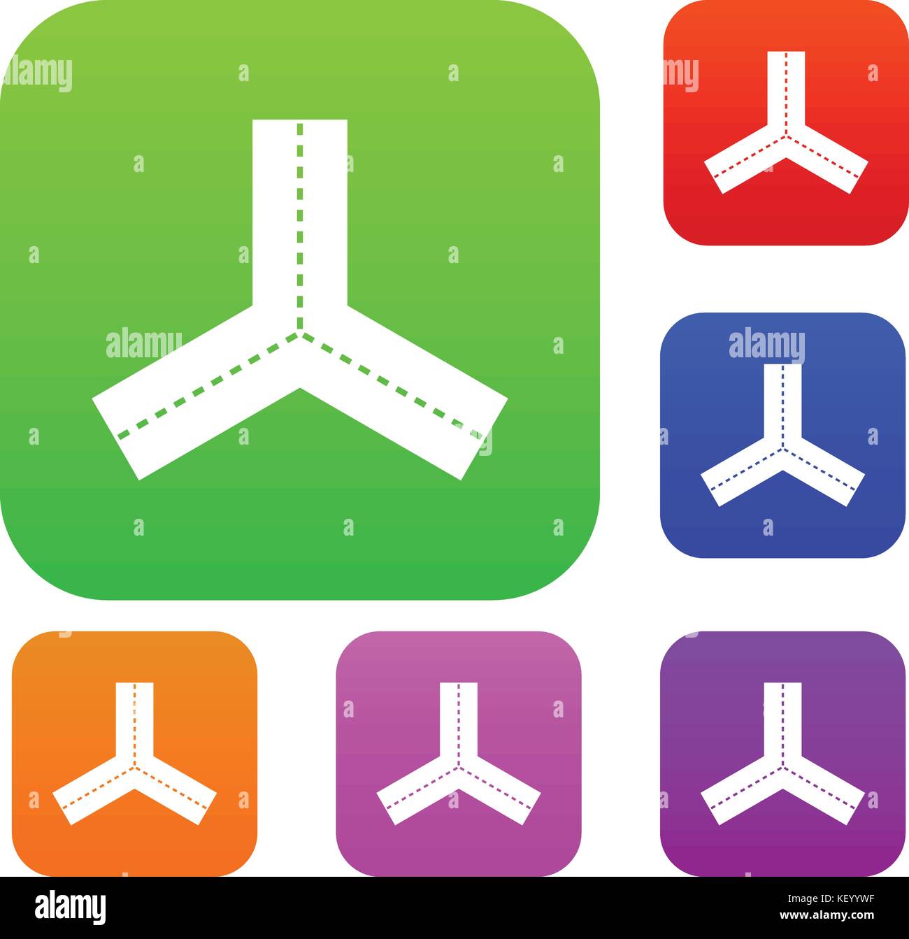 Three roads set color collection Stock Vector Image & Art - Alamy