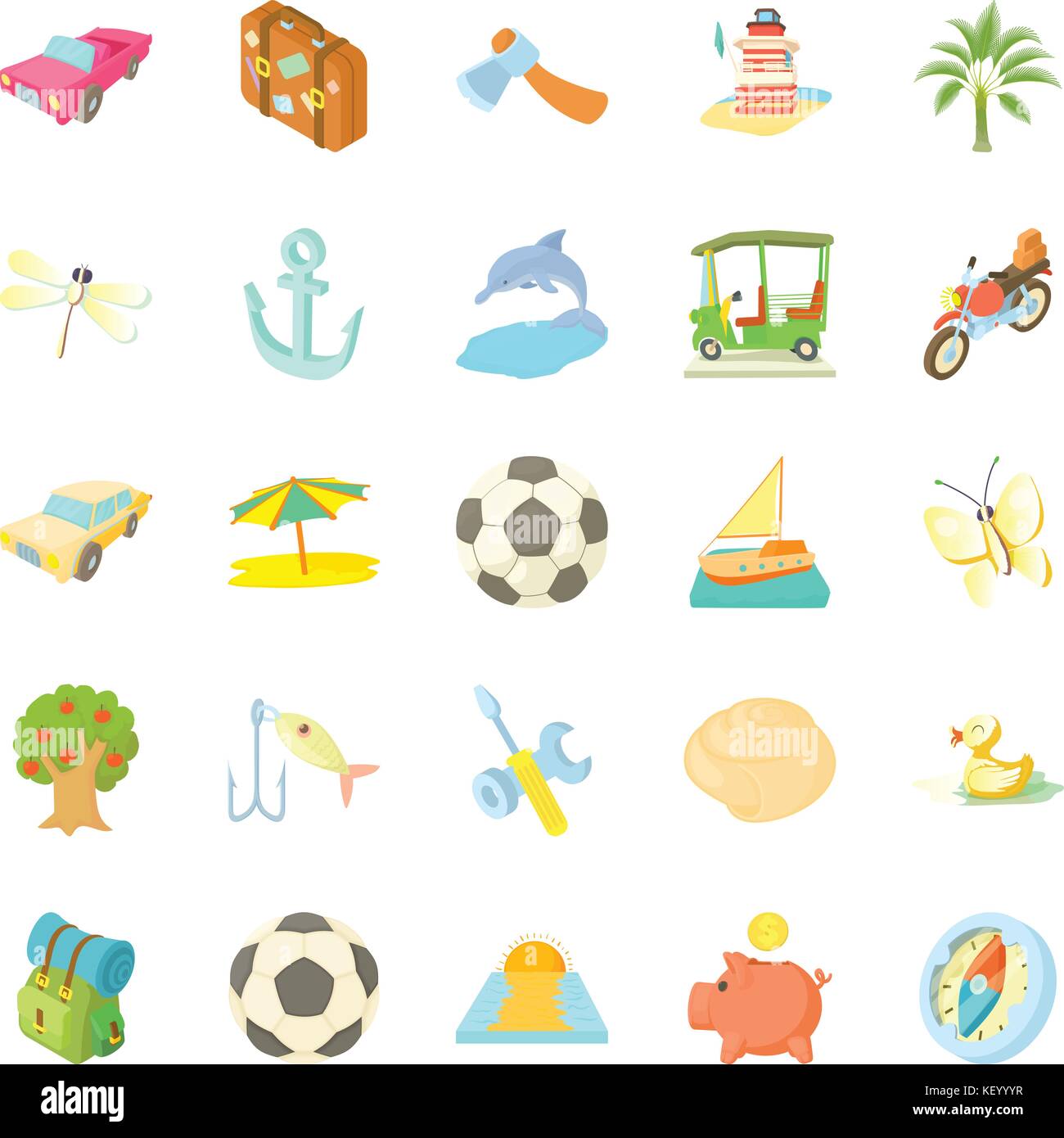Shiny rest icons set, cartoon style Stock Vector Image & Art - Alamy