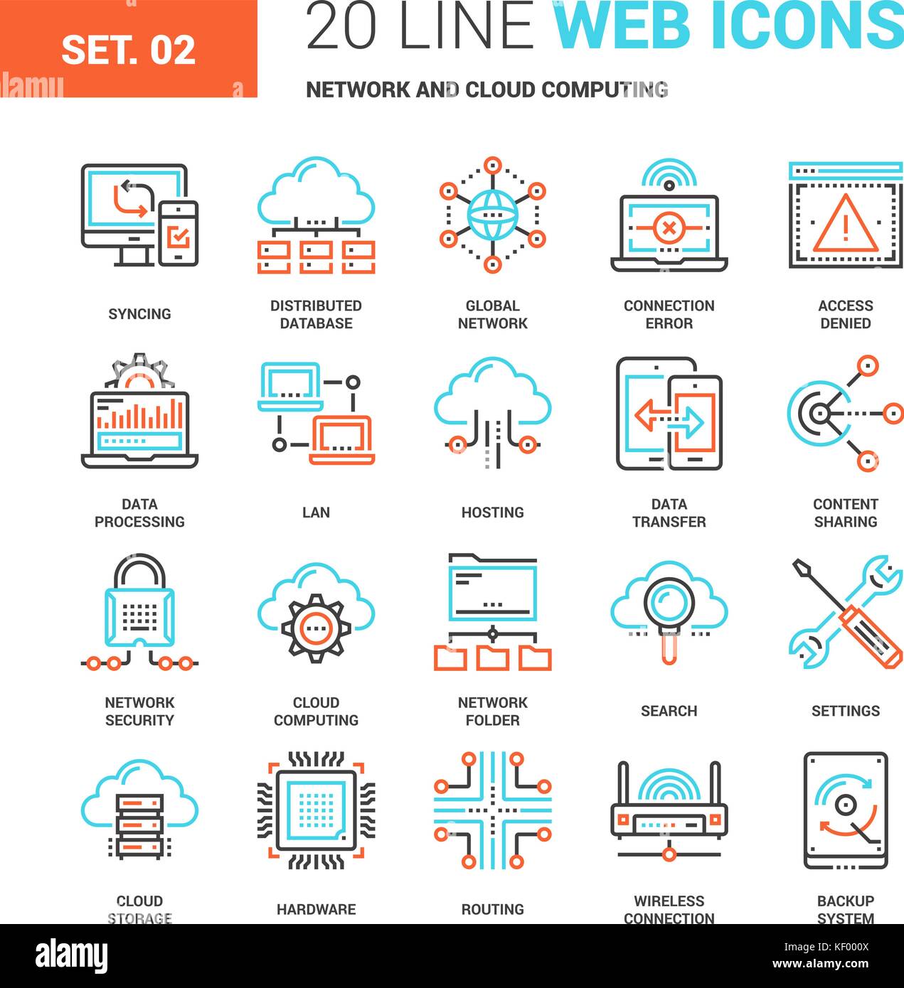 Network and Cloud Technology Stock Vector Image & Art - Alamy