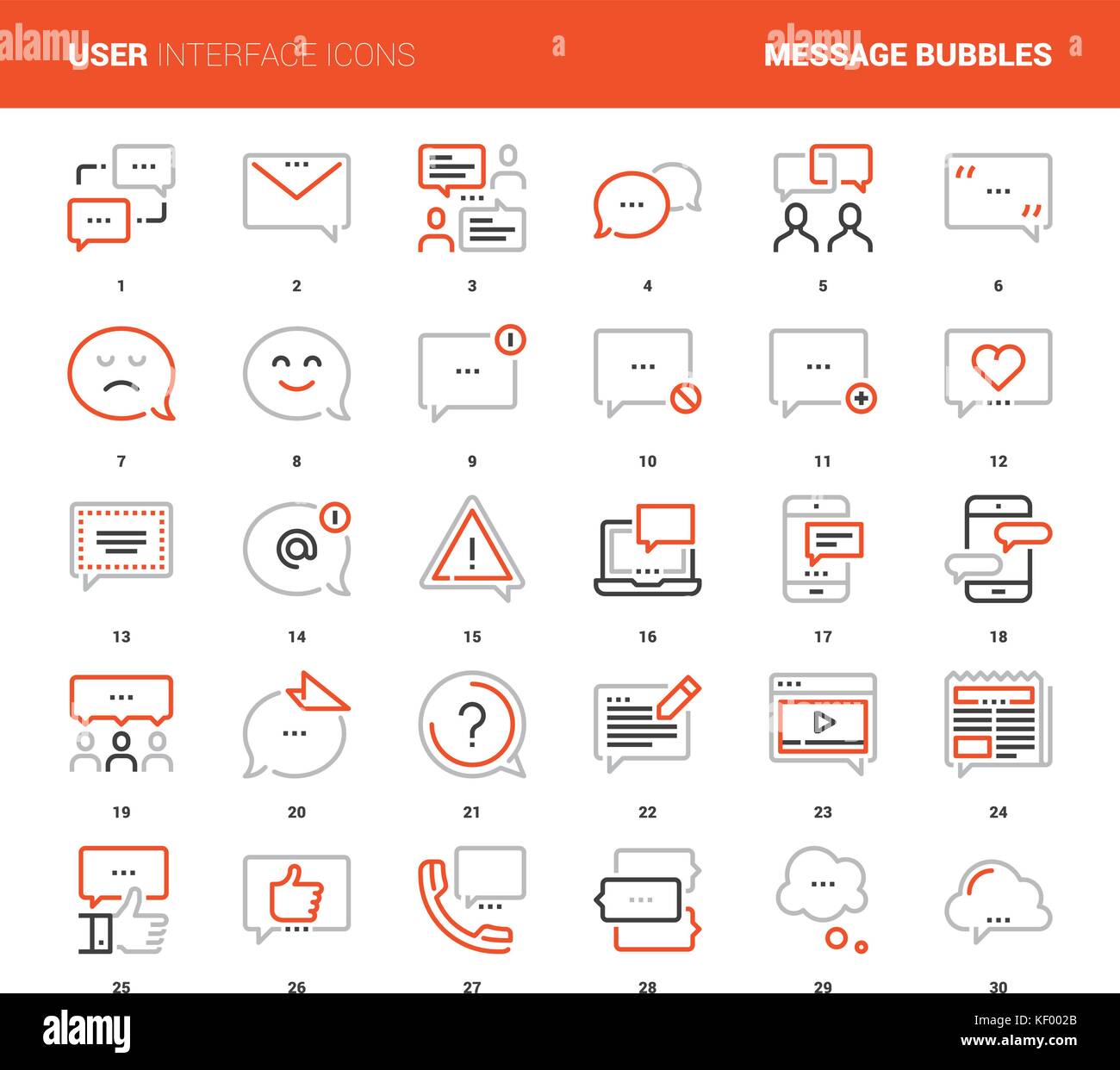 Icons flat phone message Stock Vector Images - Alamy