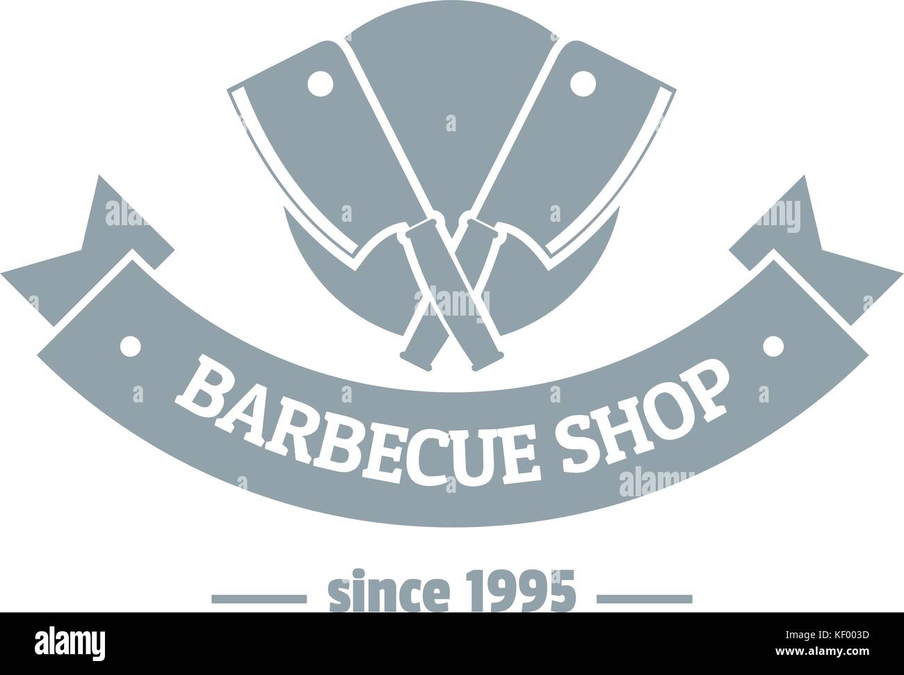 Barbecue shop logo, simple gray style Stock Vector Image & Art - Alamy