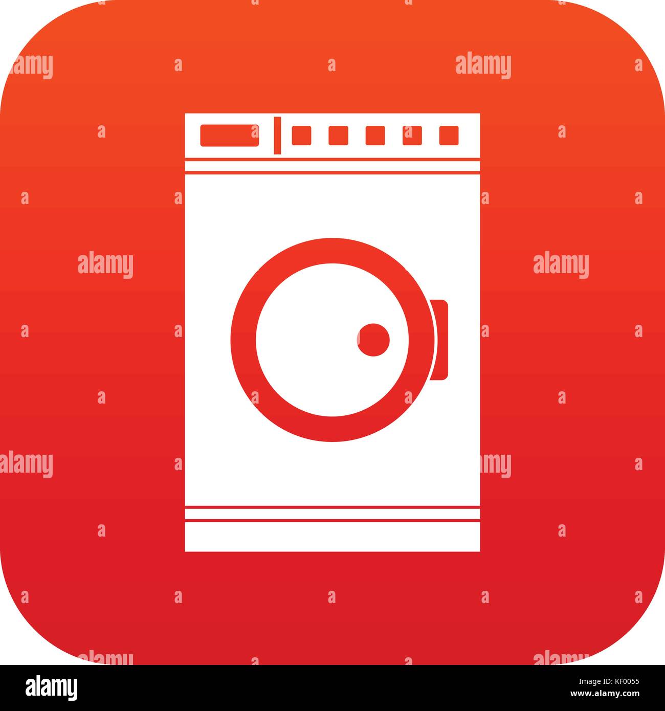 Washing machine icon digital red Stock Vector Image & Art - Alamy