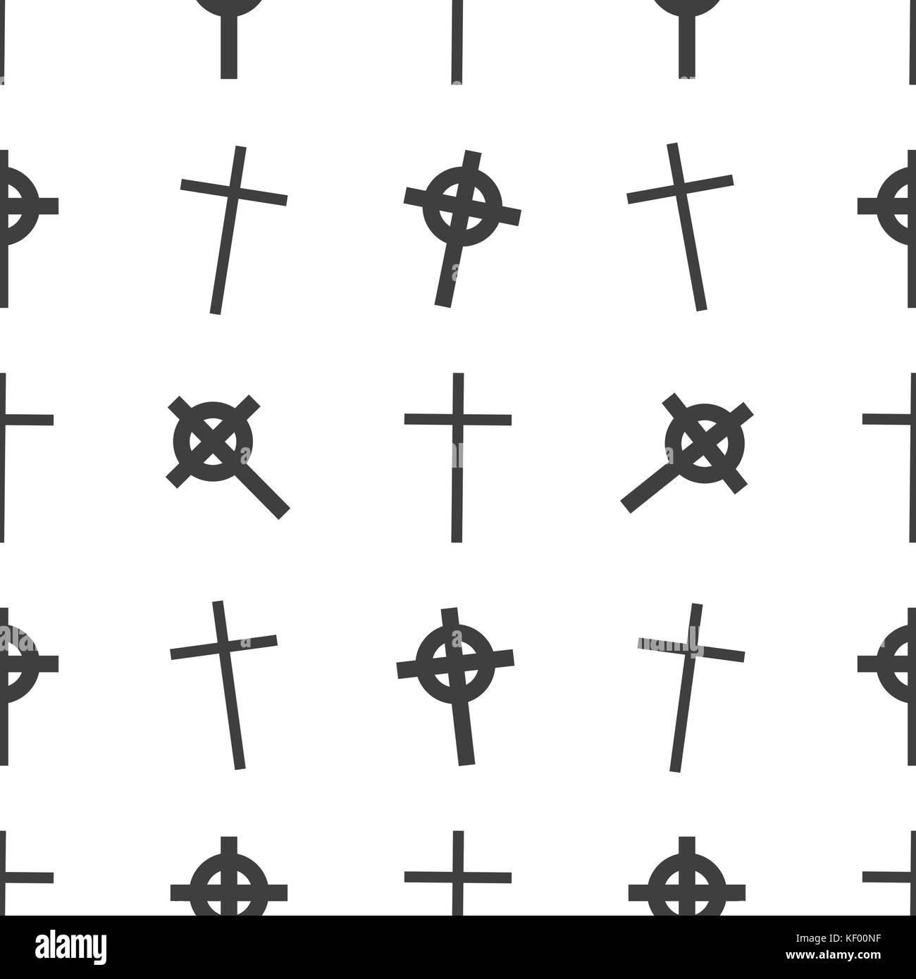 Vector Halloween seamless pattern. Tomb, cross symbols. Scary wallpaper ...