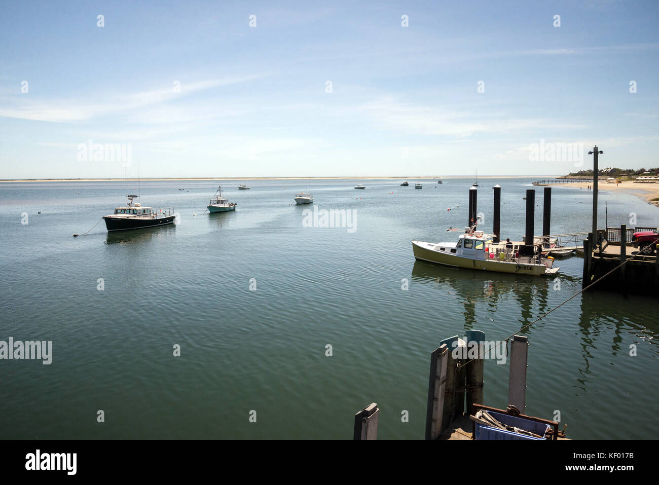 Boats in harbor at Cape Cod Stock Photo - Alamy