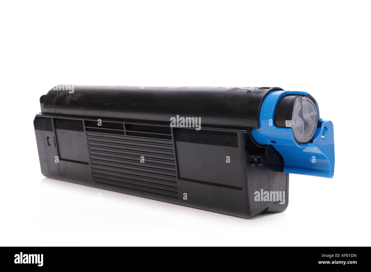 Laser printer toner cartridge shot over white background Stock Photo ...