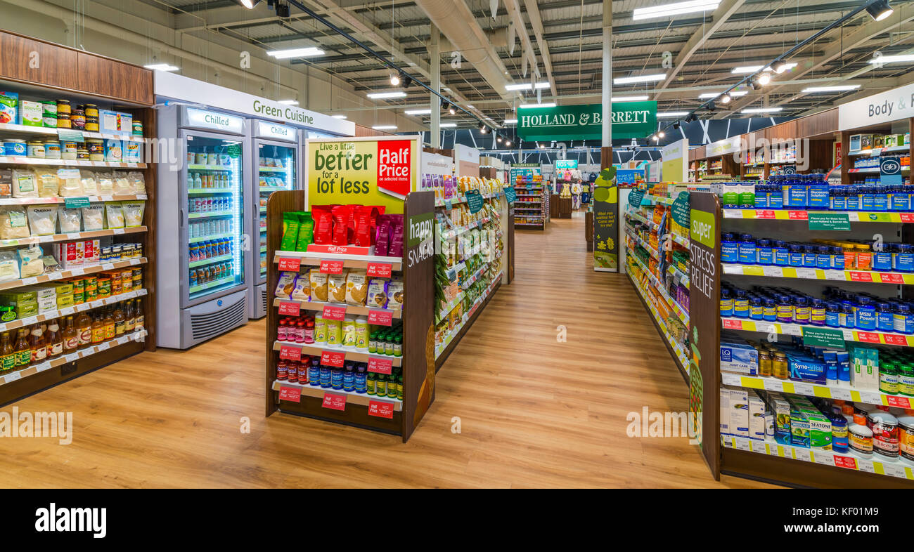 Holland and Barrett health food store in a Tesco Supermarket Stock ...