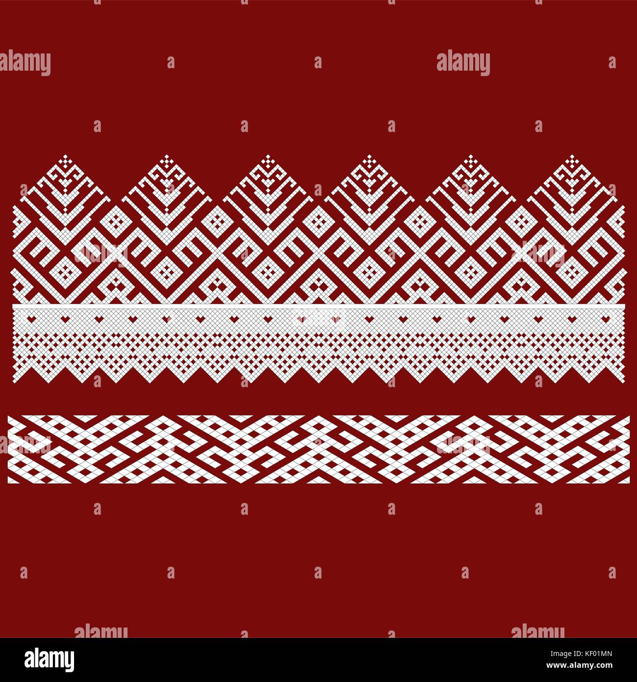 Traditional embroidery. Vector illustration of ethnic seamless ...