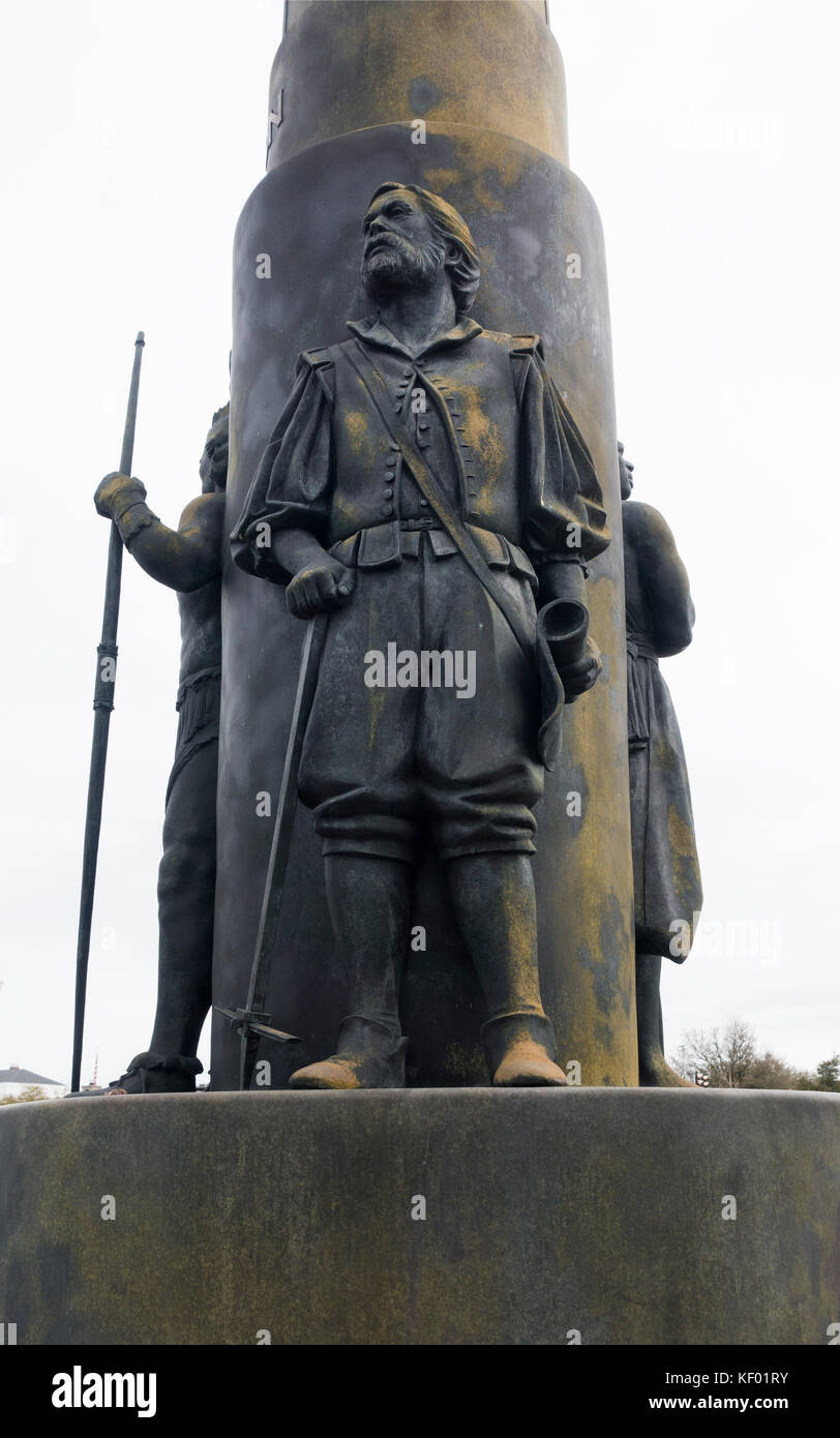 Settlers statue Hampton Virginia Stock Photo - Alamy