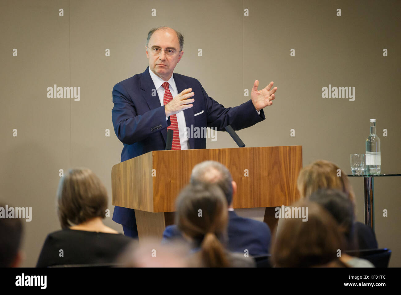 Xavier Rolet, the CEO of the London Stock Exchange Group during a talk ...