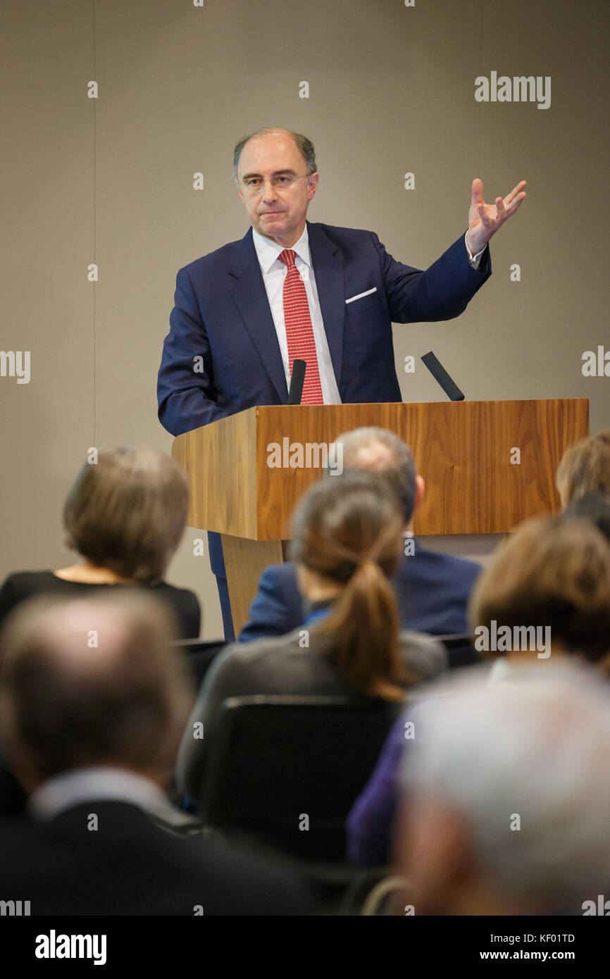Xavier Rolet, the CEO of the London Stock Exchange Group during a talk ...