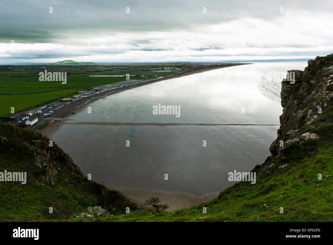 Brean Beach from Brean Down, Somerset, England Stock Photo - Alamy