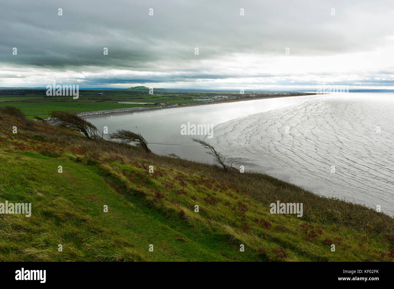 Brean Beach from Brean Down, Somerset, England Stock Photo - Alamy