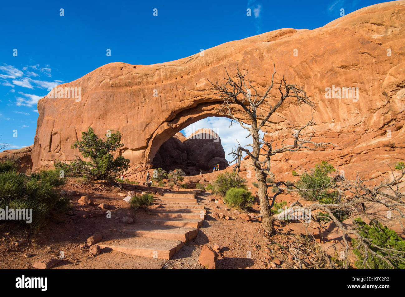 North window arch in the Arches National Park, Utah, USA Stock Photo ...