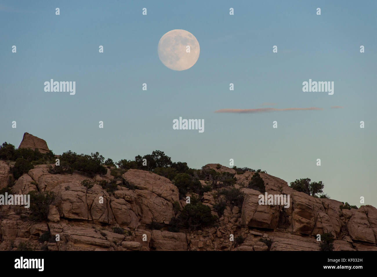 Full moon over fiery furnace a maze like passageway, Arches National ...