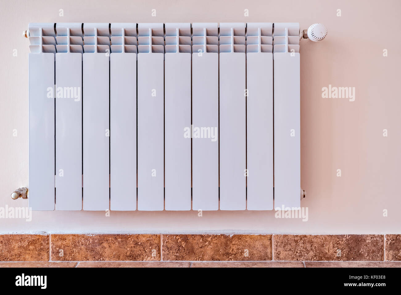 White radiator in the small hotel corridor Stock Photo - Alamy