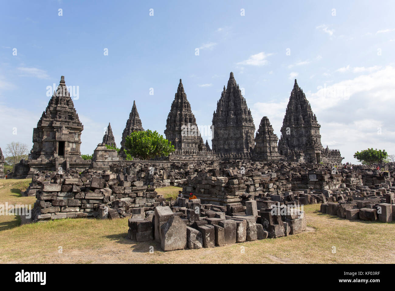 View of Prambanan temple in Java, Indonesia Stock Photo - Alamy