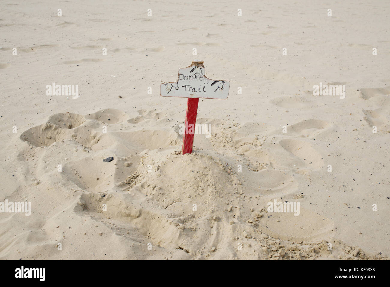 Sign on a beach Stock Photo - Alamy
