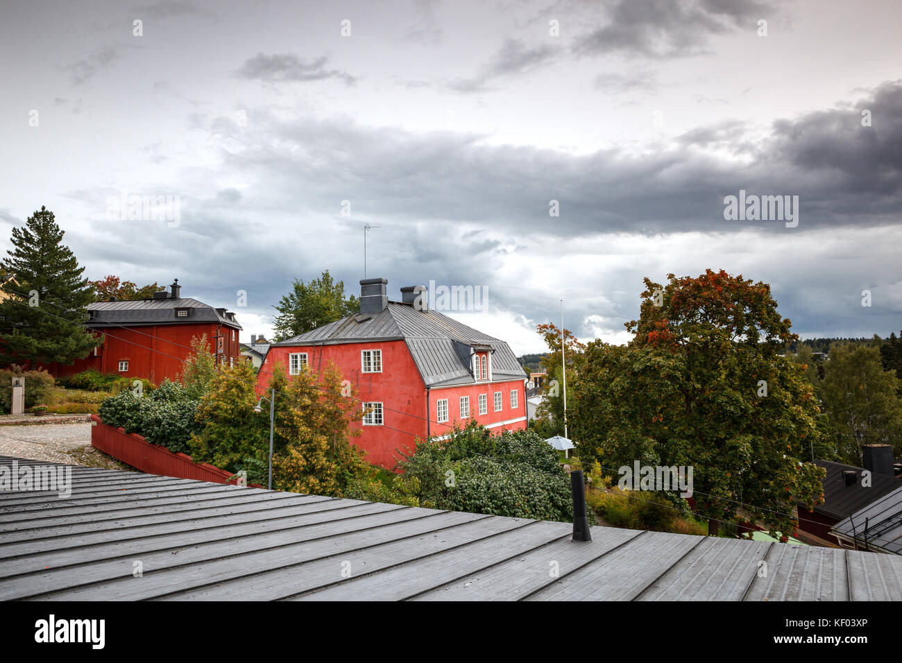 Traditional wooden houses in a rural setting in Finland Stock Photo - Alamy