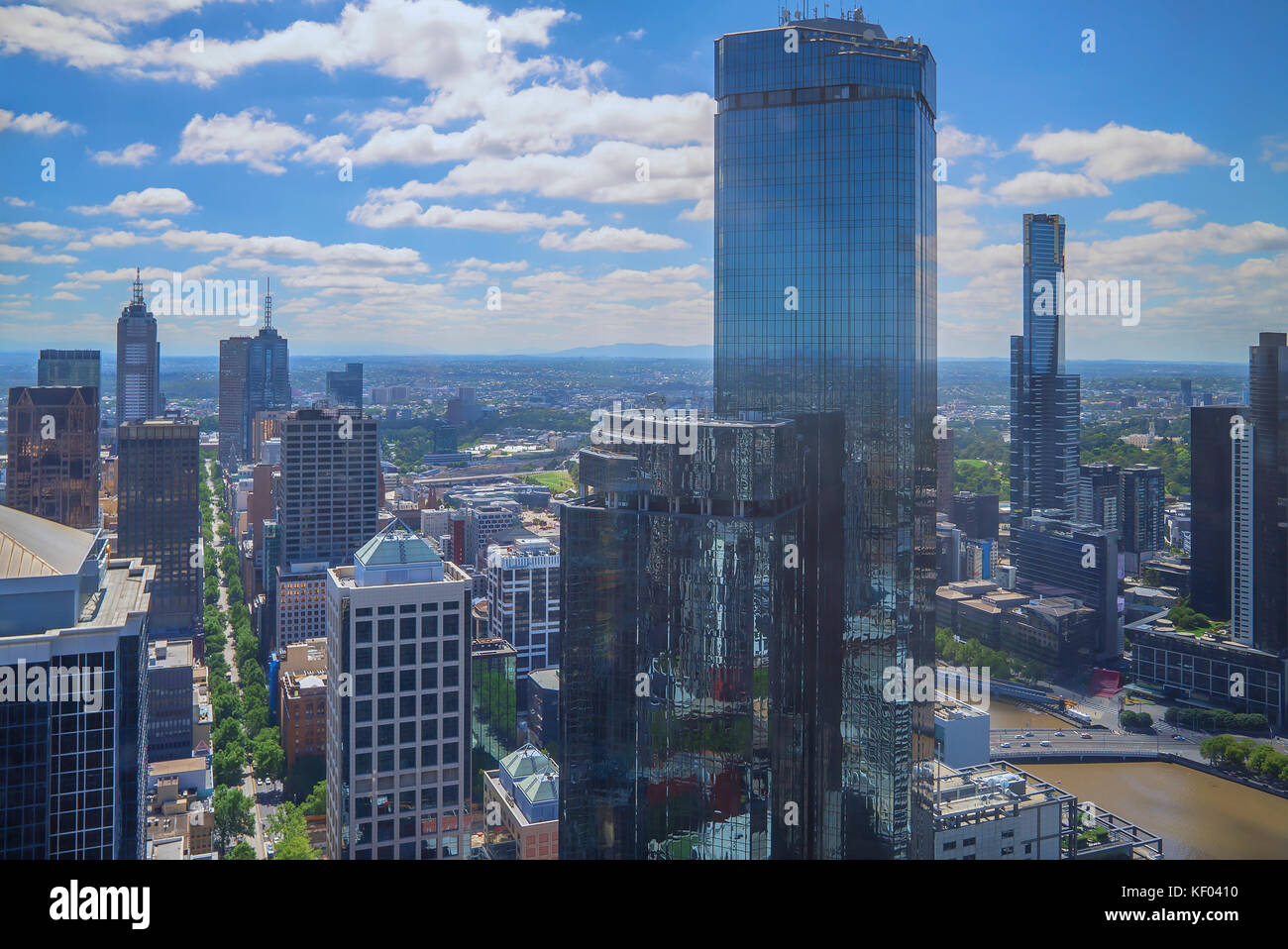Aerial view of melbourne city hi-res stock photography and images - Alamy