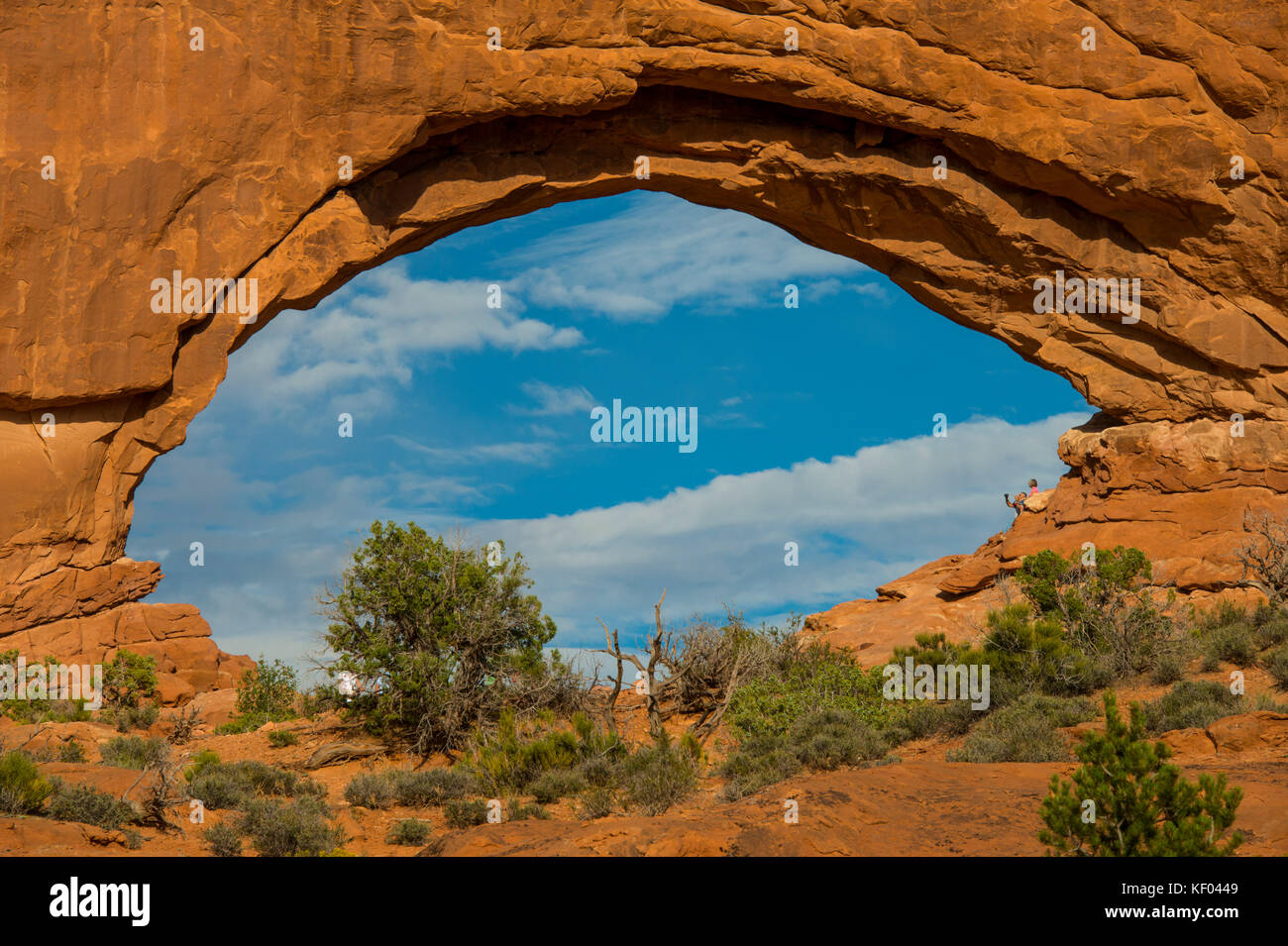 North window arch in the Arches National Park, Utah, USA Stock Photo ...