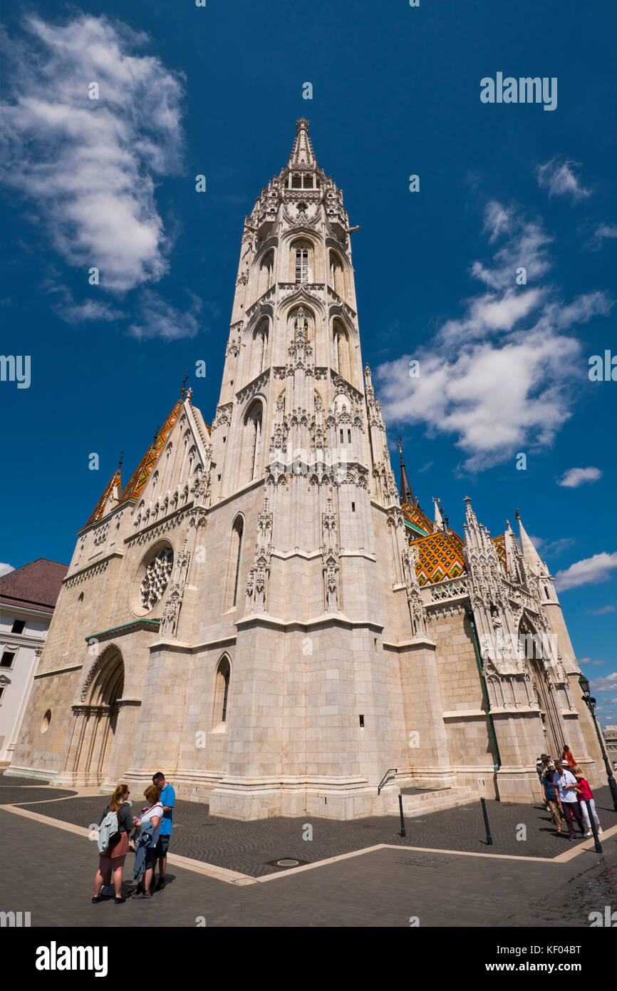 Vertical view of Matthias Church in Budapest Stock Photo - Alamy