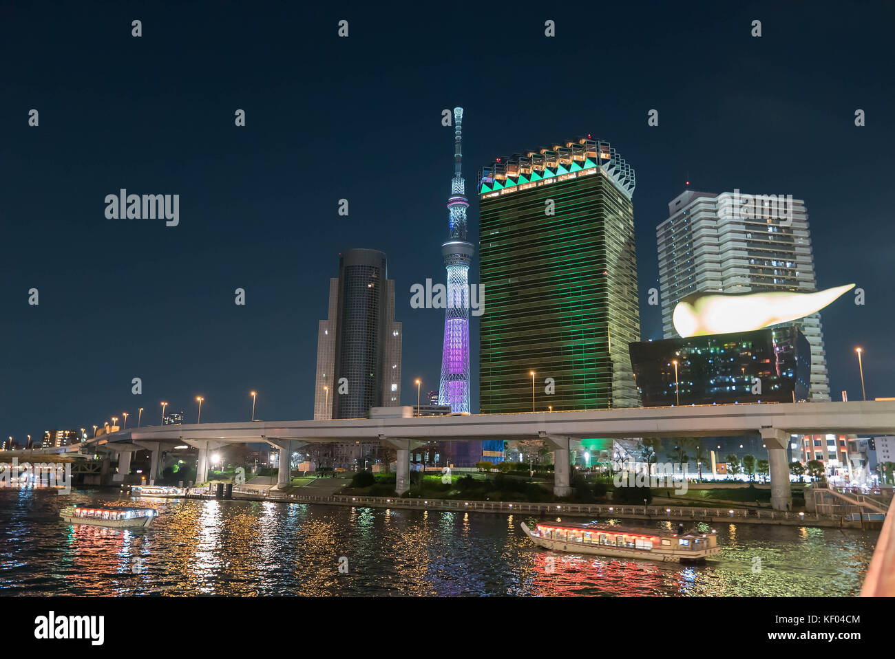 Tokyo Sky Tree at Sunset Blue Hour Night Stock Photo - Alamy