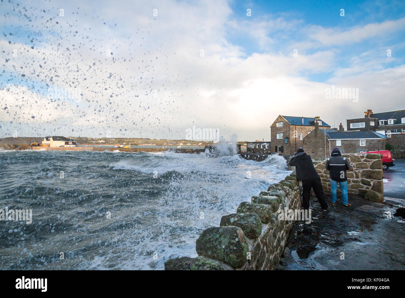 Storm Imogen hits the Isles of Scilly in the South West of the UK ...