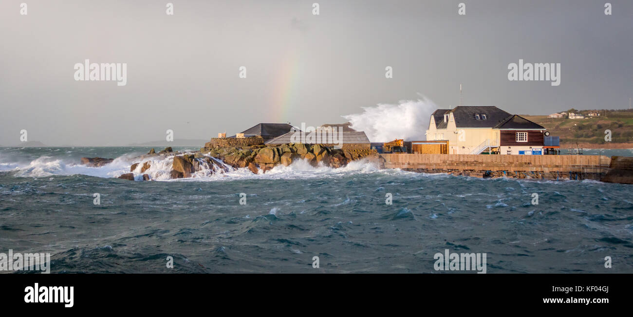 Storm Imogen hits the Isles of Scilly in the South West of the UK ...