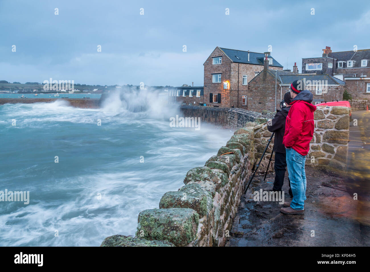 Storm Imogen hits the Isles of Scilly in the South West of the UK ...