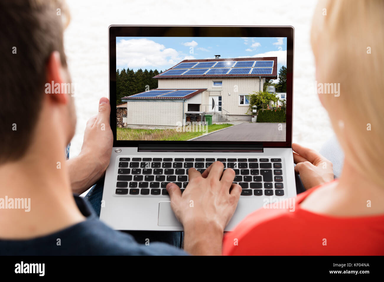 Man behind laptop screen hi-res stock photography and images - Alamy