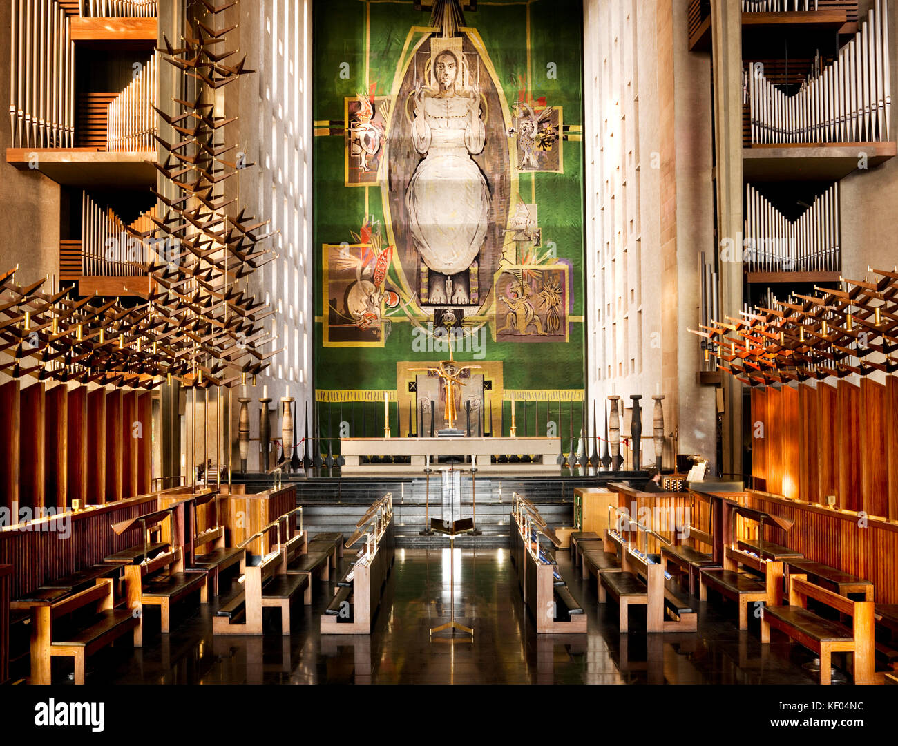 Graham sutherland tapestry coventry cathedral hi-res stock photography ...